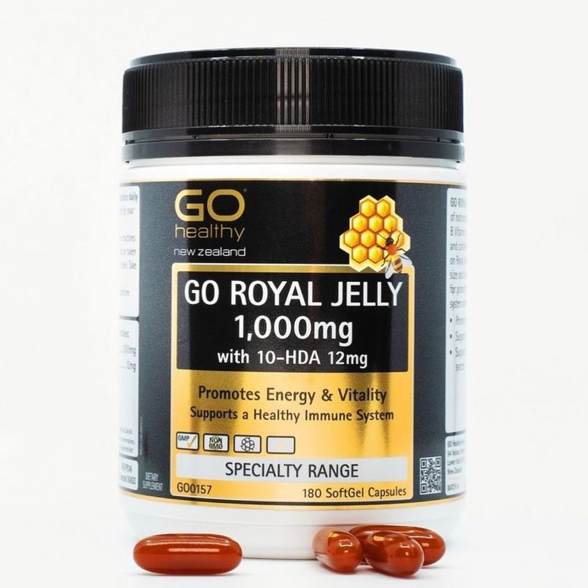 GO ROYAL JELLY 1,000 WITH 10-HDA 12MG 180 Softgel Capsules – Pharma Avenue